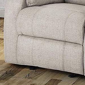 Christopher Knight Home Michelle Gliding Recliner,Stainless Steel, Beige + Black