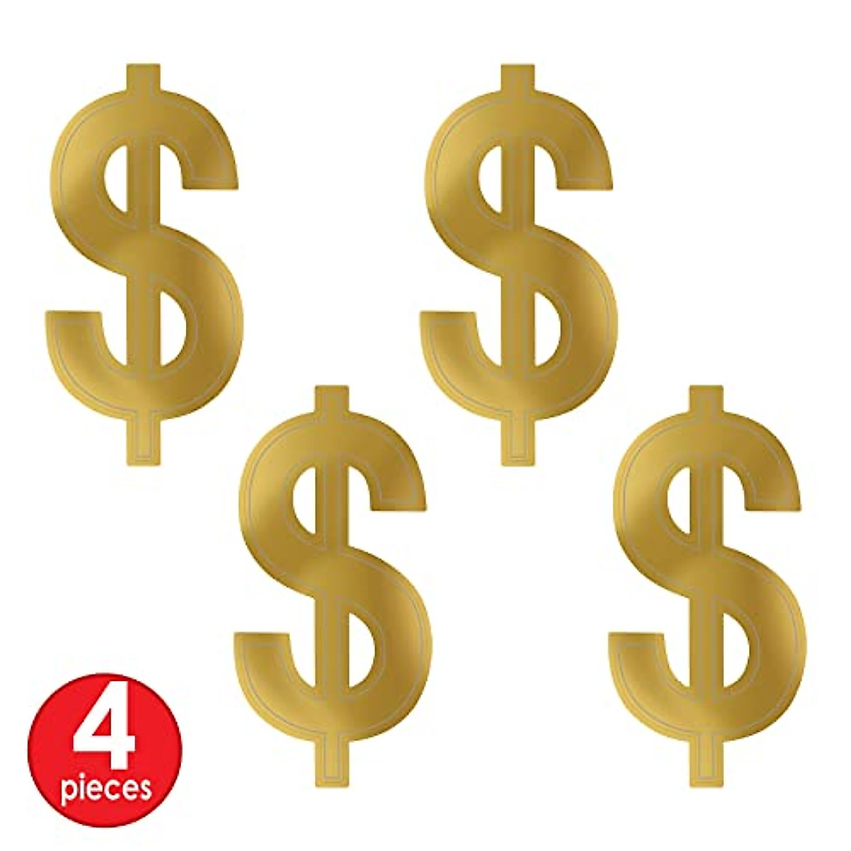 Beistle $ Silhouettes Party Decorations, 16", Gold/White