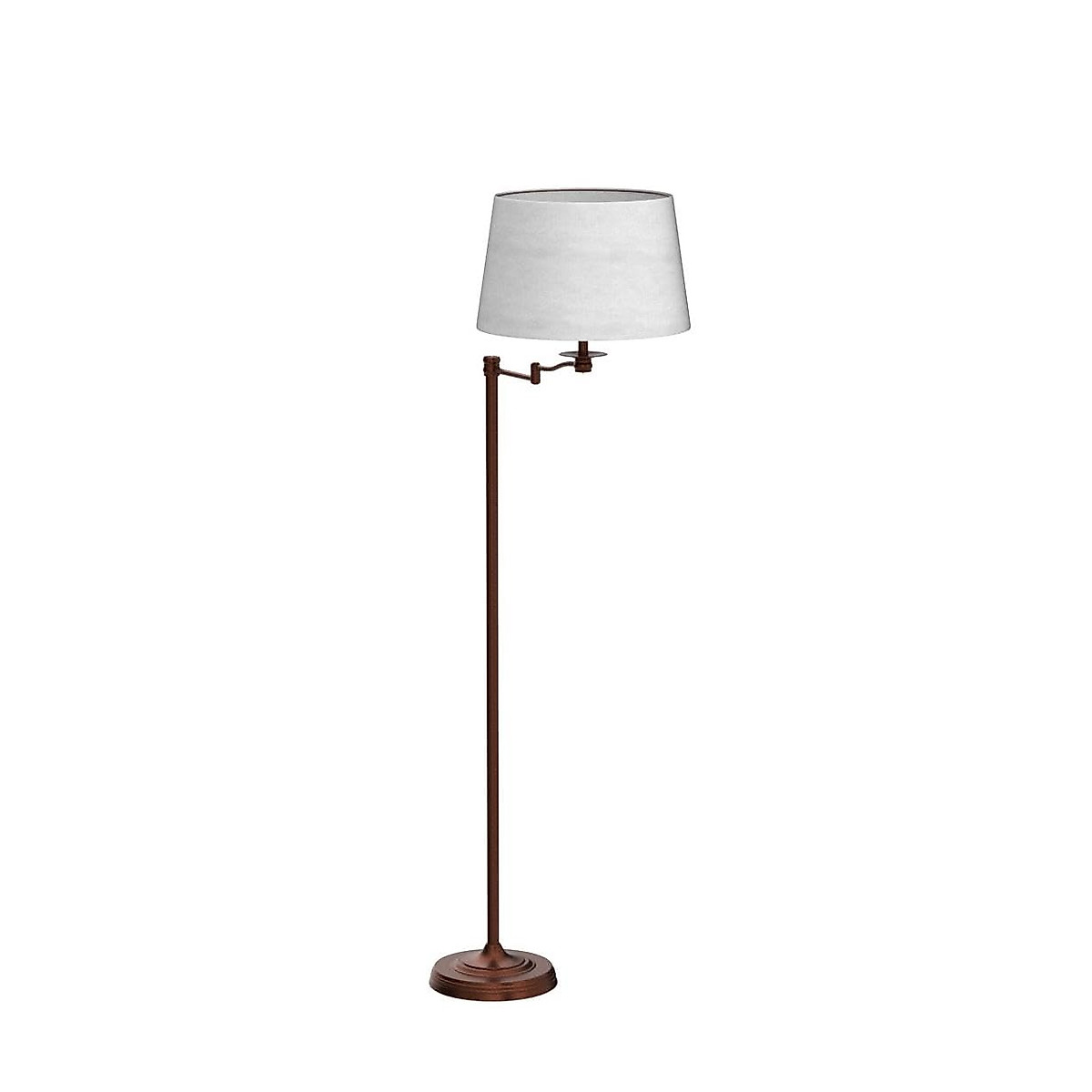 Brightech Caden LED Floor lamp, Great Living Room Décor, Tall Lamp with Swing Arm, Classic Lamp for Living Rooms & Offices, Industrial Standing Lamp for Bedroom Reading - Bronze