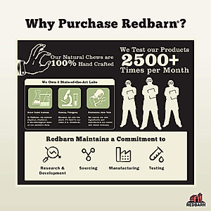 Redbarn Natural Choppers Beef Lung Chew Treats for Dogs - Premium Made in USA Rawhide-Free Single Ingredient High Protein Low Fat - 9 oz Bag