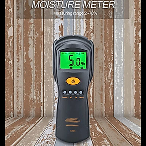 GHGHF Digital Hygrometer Meter for Wood/Cardboard Lumber Humidity Tester Fast & Precise Microwave Measurement LCD Display