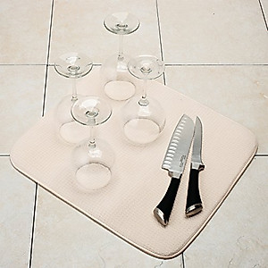 Norpro Mircofiber Drying Dish Mat, 16 x 18-inch, Beige