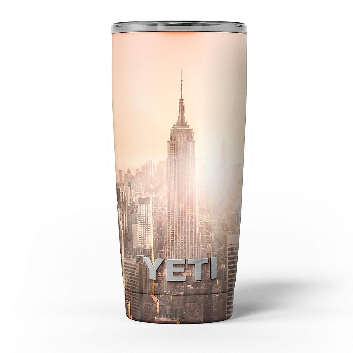 Design Skinz Sunny Blur Empire State - Skin Decal Vinyl Wrap Kit Compatible with The Yeti Rambler Cooler Tumbler Cups