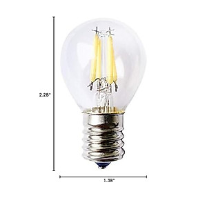 HERO-LED S11-DSE17-4W-WW27 Dimmable S11 E17 Intermediate Base 4W LED Filament Light Bulb, 40W Equivalent, Warm White 2700K, 4-Pack