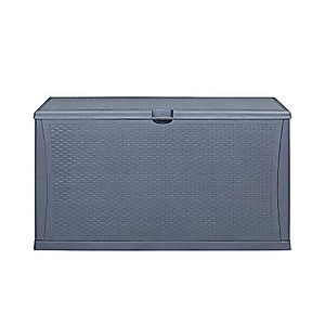 COVERONICS 120 Gallon Patio Stroage Deck Box Waterproof Plastic Outdoor Storage Container for Patio Furniture Cushions,Pool Toys,Garden Tools