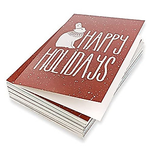 48 Pack Happy Holiday Cards with Envelopes, 6 Christmas Winter Animal Designs (4x6 In)