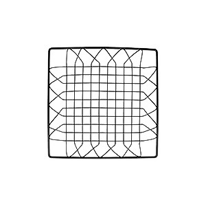 G.E.T. IR-912 12" Square Wire Basket, 4" Deep, Iron Powder Coated
