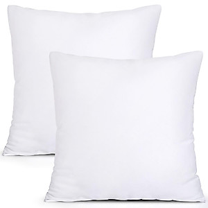 MIULEE Set of 2 Throw Pillow Inserts Hypoallergenic Premium Pillow Stuffer Square Form for Decorative Cushion Bed Couch Sofa 18x18 Inch