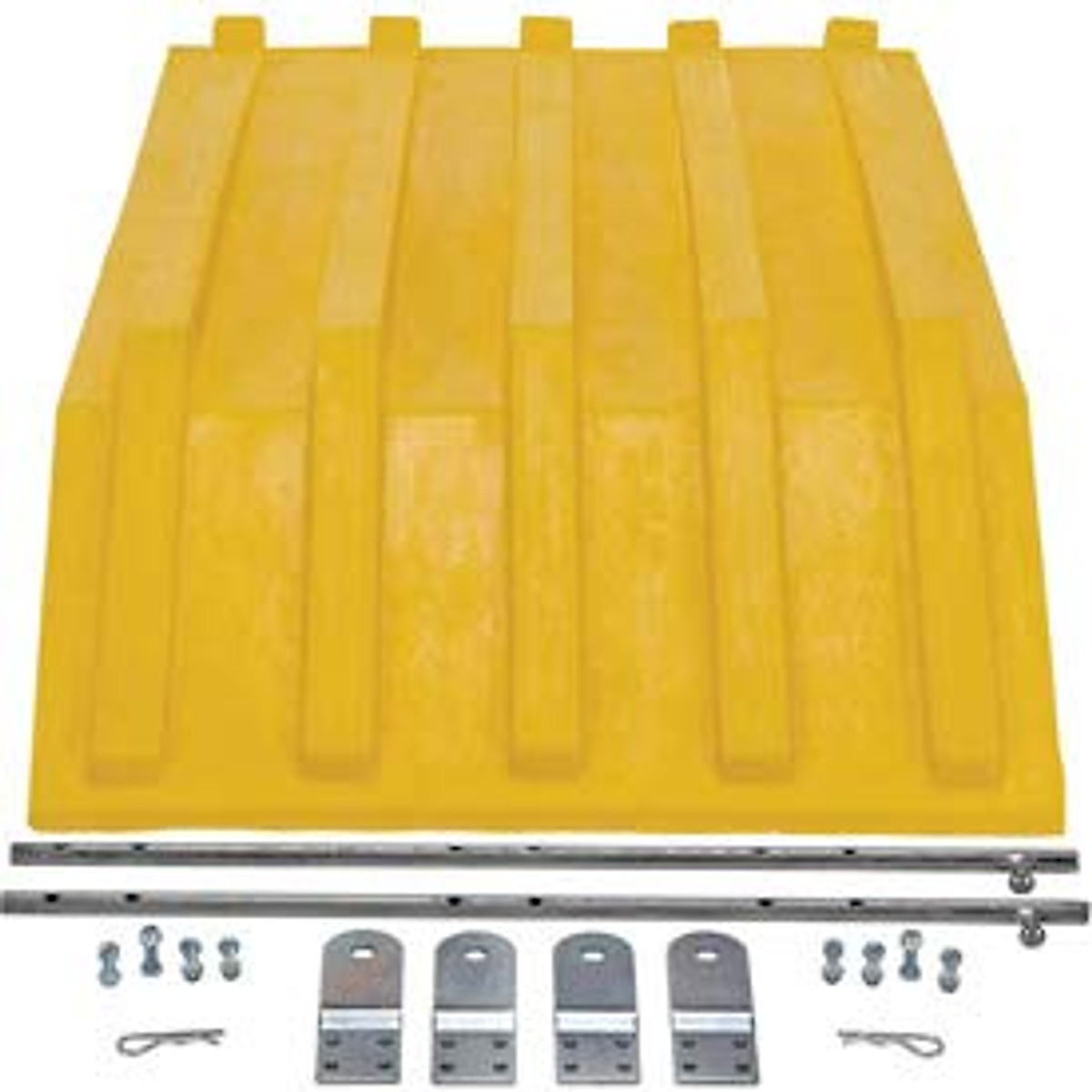 212 Main Yellow Plastic Lid for Triple-Bin Recycling Hopper