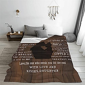 BMDLSPV Gifts for Dad from Daughter to My Dad Blanket Best Gift for Fathers Day Birthday Christmas Valentines Day Bday Present Idea for Father Husband Men Him Healing Thoughts Throw Blanket 60''x50''