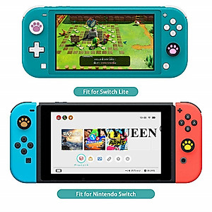 4 pcs Silicone Thumb Grips Cover Stick Joystick Thumbstick Caps for Nintendo Switch NS Nitendo Switch Lite NS JoyCon (2 Pink 2 Green)