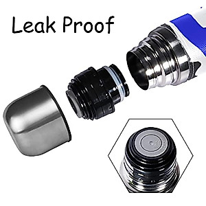 Stainless Steel Leather Vacuum Insulated Mug Abstract Texture Thermos Water Bottle for Hot and Cold Drinks Kids Adults 16 Oz