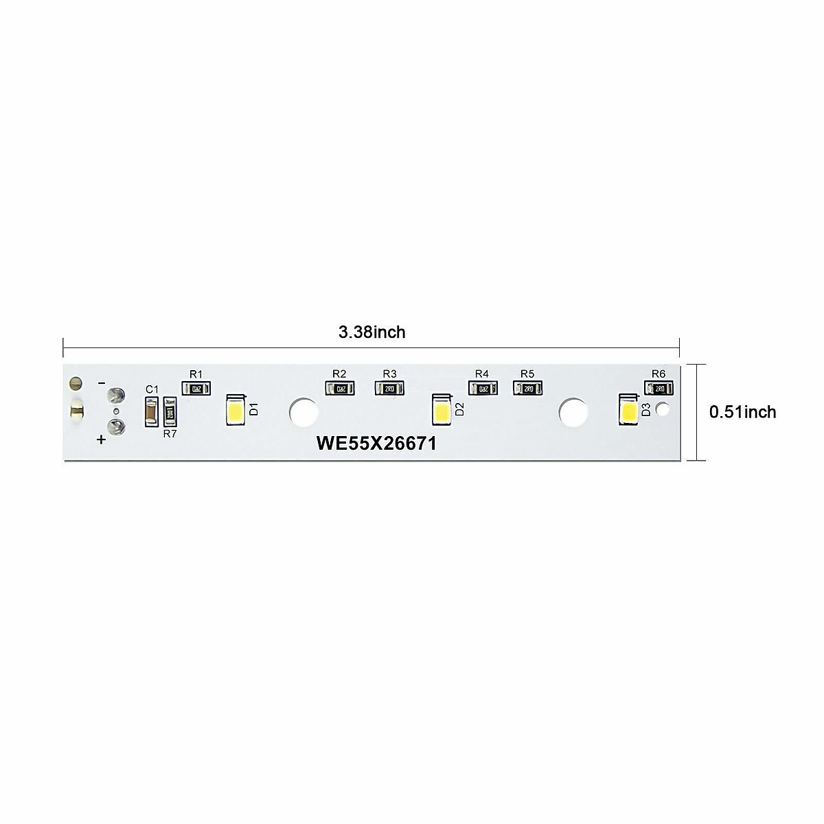 Replacement LED Light Fits for GE Refrigerator WR55X26671 PS11767930 AP6035586