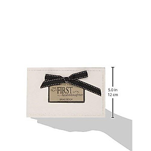 Grandparent Gifts 1st Granddaughter Brag Book white faux-suede Hold 32 4x6 image