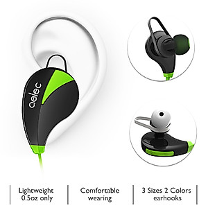 AELEC S350 Wireless Bluetooth Headphones in-Ear Sports Earbuds Sweatproof Earphones Noise Cancelling Headsets with Mic for Running Jogging