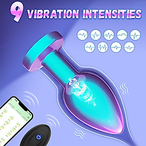 Vibrating Butt Plug with 9 Vibration Settings, Small Anal Plug Women Sex Toy Men's Prostate Massager Male Sex Toys for Men, Anal Vibrator Adult Toy Anal Sex Toy for Men, Adult Sex Toys & Games