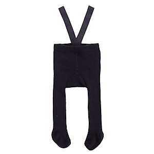 Mubineo Infant Newborn Baby High Waist Leggings Tights Socks Girls Boys Toddler Suspender Pantyhose (Black, 6-12 Months)