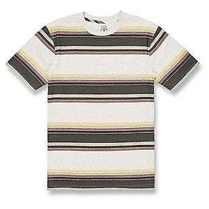 Volcom Men's Regular Bandstone Striped Crew Shirt, Bone, Small