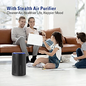 STEALTH Air Purifiers for Large Room Up to 673ft², H13 True HEPA Filter, Ozone Free Auto Function Ultra-Quiet Sleep Mode, Remove 99.97% of Pet Dander and Dust Smoke Pollen, for Home Office Kitchen