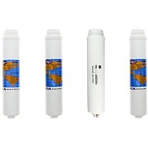 Omnipure Q5605, (2) Q5633, and Membrane Replacement Sediment Carbon Filter Cartridge Set w/ 50 GPD Membrane for Purotwist 4000
