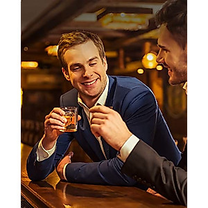 Gifts for Men Dad, Kollea 9 Oz Whiskey Decanter Set with 2 Oz Glasses, Unique Dad Birthday Gift Ideas from Daughter Son, Funny Military Retirement Present, Cool Liquor Dispenser for Home Bar