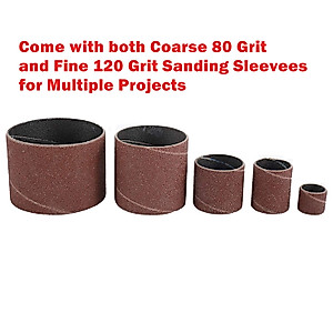 KUNTEC 25 Pieces Sanding Drum Kit for Woodworking Drill Presses and Power Drills