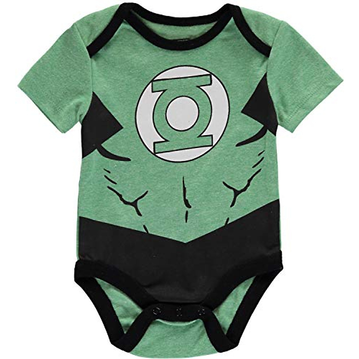 DC Comics Baby Boys Newborn 5 Infant Pack Short Sleeve Bodysuit Flash Superman Batman Aquaman Green Lantern Baby 0-3 months