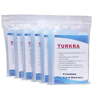TURKRA 1200 Count Soft Card Sleeves, 2-5/8" X 3-5/8" Card Protectors, Ultra Clear Protective Sleeves for Trading Cards and Sports Cards (1200 Count)