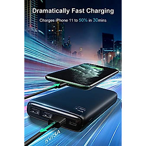 IXNINE Power Bank 26800mAh Portable Charger, High Capacity Phone Charger Compact External Battery Pack with LED Display and 4 Fast Charging Outputs for iPhone Samsung LG etc.