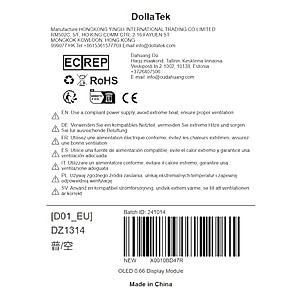DollaTek 2Pcs SSD1306 4P 0.66inch OLED Display Module 64x48 Screen IIC I2C for Arduino AVR STM32 LCD Module