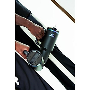 STANLEY Quencher H2.0 Tumbler with Handle and Straw 40 oz | Flowstate 3-Position Lid | Cup Holder Compatible for Travel | Insulated Stainless Steel Cup | BPA-Free | Black Chroma