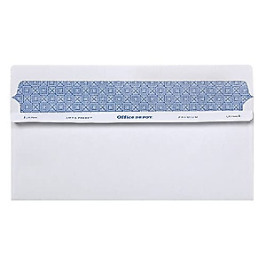 Office Depot 100% Recycled Lift Press(TM) Double-Window Envelopes, 10 (4 1/8in. x 9 1/2in.), White, Box Of 500, 76133