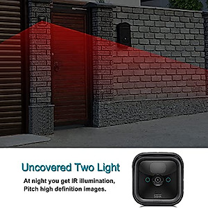 CaseBot Silicone Case for All-New Blink Outdoor Camera - [3-Pack] Weatherproof Camouflaged Skin Cover with Hat Brim for Blink Outdoor Indoor Home Security System, Black