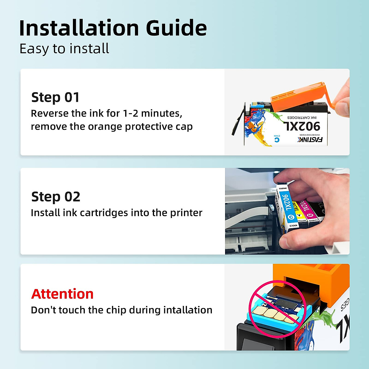 67XL Ink Cartridge Black Color Combo Pack | High-Yield | 3 Pack,Replacement for HP 67 XL 67XL,Works with HP DeskJet 2755e, 4155e, 4155, Envy Pro 6455e Envy 6055 6055e, HP67, hp67xlblk Tricolor Combo