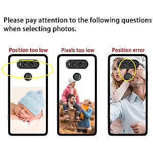 WOWTIFY Custom Phone Case for LG V20, Personalized Photo Phone Cases Customized Gift for Birthday Xmas Valentines Friends Her Him, Protective Huawei P30 Black Case