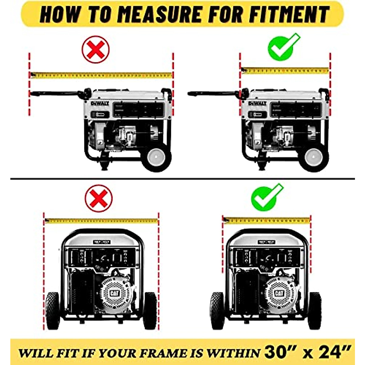 IMPROVED! Generator Cover while Running Heavy Duty 100% Waterproof Portable Generator Enclosure Tent to Run in All Weather- 3 Layers Protection Shed with Inbuilt Frame for 3500w-12000w Generators