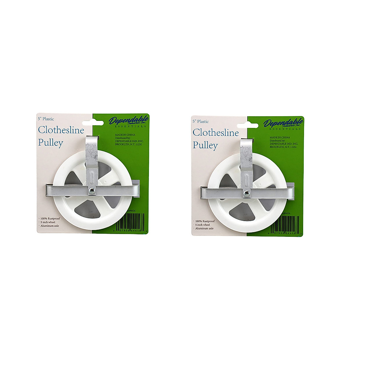 2 Piece Set Clothesline Pulley Weather Resistant 5 Inch Aluminum Axle Rustproof Deep Groove for Outdoor Laundry Drying Line Pulley for Clothes, Coats, Blankets, and More