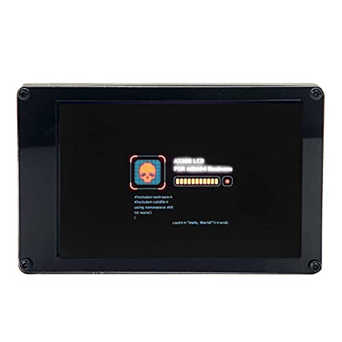 DAUERHAFT PC Temperature Display, Dimmable Rotatable Computer Temp Monitor 3.5 Inch USB Connection Auto Off IPS Screen Theme Editor Customizable Layout for Desktop