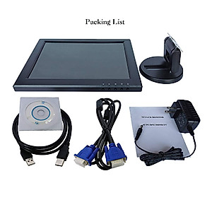 iChawk 12.1" inch Monitor 1024x768 4:3 Positive Screen HDMI-in USB VGA Plastic Case Built-in Speaker Support Linux Ubuntu Raspbian Debian OS Industrial Resistive Touch LCD Screen Display W121PT-592RL