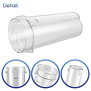 2-pack Blender Replacement Parts Single Serve 16oz cups with Sip & Seal Lids Compatible with Ninja Blenders