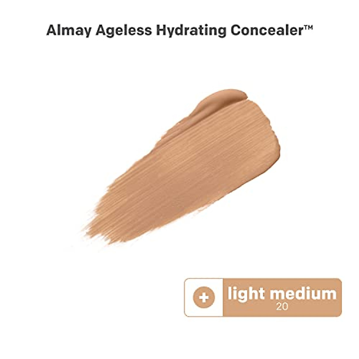 Almay Anti-Aging Concealer, Face Makeup with Hyaluronic Acid, Niacinamide, Vitamin C & E, Hypoallergenic, -Fragrance Free, 020 Light Medium, 0.37 Fl Oz (Pack of 1)