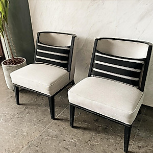 Slow Cow Decorative Rectangular Throw Pillow Cover Textured Lumbar Accent Cushion Cover for Couch Sofa 12 x 20 Inches Black Mixed Off White