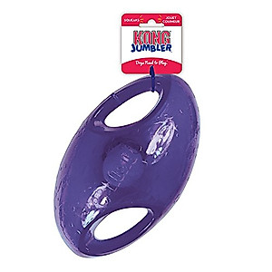 KONG – Jumbler Football – Interaktiv mit Tennisball zum Apportieren – Mittelgroß/groß (Farbvar.)