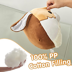 CozyWorld 10" Beagle Dog Plush Pillow Cute Beagle Stuffed Animal Soft Beagle Plush Toy Stuffed Animals Beagle Birthday Gift for Boys Girls Kids,Brown Beagle