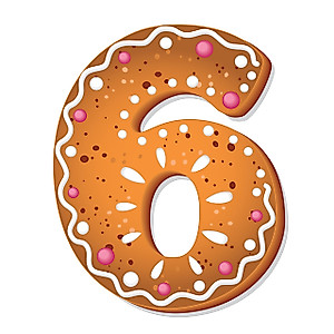 Number Six (6) Cookie Cutter, Premium Food-Grade Stainless Steel, Dishwasher Safe (6)