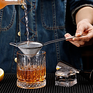 Fine Mesh Strainer For Bar -Stainless Steel Conical Strainer For Cocktail Drink Bar Strainers Bartender Bar Tool, 3.5" Inch (2 pcs)
