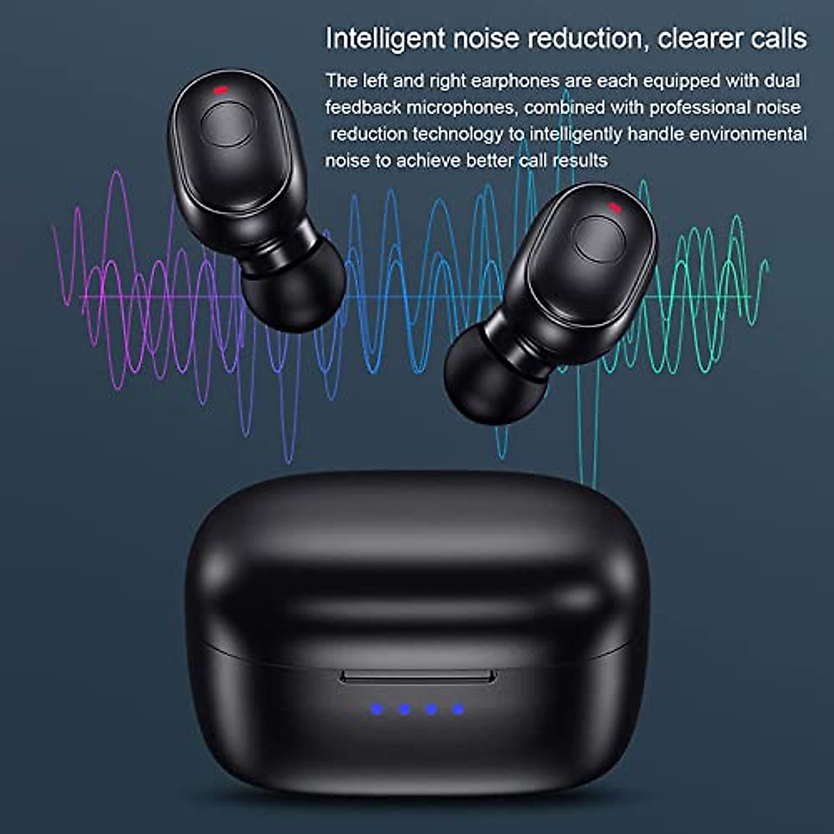 KENKUO Wireless Ear Buds for Small Ears, Built-in Microphone, IPX5 Waterproof Bluetooth Earbuds, Immersive Premium Sound, Long Distance Connection, Wireless Earphones for Sport/Work/Travel, Pink