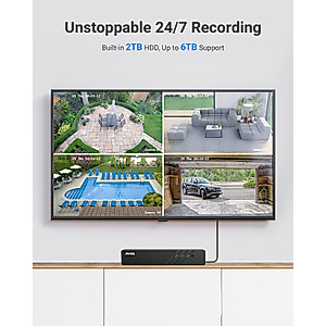 ANNKE H500 5MP PoE Security Camera System w/ 6MP 8 Channel NVR, 8 X 5MP Turret IP Cams, Support RTSP, 24-7 Hour Audio Recording, 100 FT EXIR 2.0 Night Vision, IP67 Weatherproof, Built-in 2TB HDD