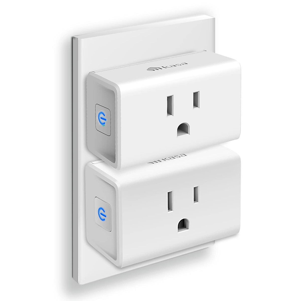 Kasa Smart Plug Ultra Mini 15A, Smart Home Wi-Fi Outlet Works with Alexa, Google Home & IFTTT, No Hub Required, UL Certified, 2.4G WiFi Only, 2-Pack(EP10P2) , White