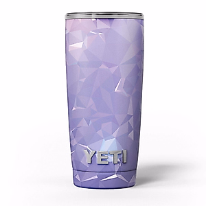 Design Skinz Light Purple Geometric V13 - Skin Decal Vinyl Wrap Kit Compatible with The Yeti Rambler Cooler Tumbler Cups